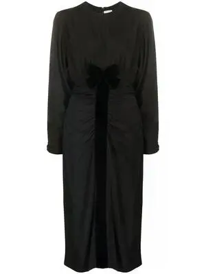 Nina Ricci Gathered Bow Dress - Black