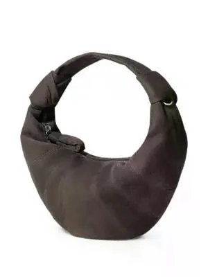 LEMAIRE Mini Fortune Croissant Bag In Alpaca Nubuck - Brown