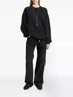 ANN DEMEULEMEESTER Slogan-print Brushed Sweatshirt