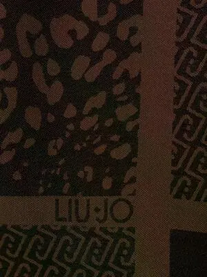 Liu Jo Leopard-print Logo-pattern Scarf - Brown