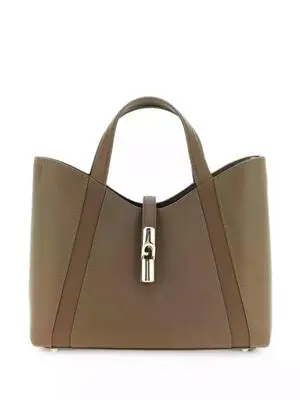 Furla Goccia Grained Leather Tote Bag - Neutrals