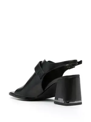 LINDA BAUMANN Buckle-detail Slingback Sandals