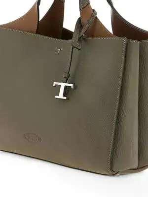 TOD'S T Timeless Leather Tote Bag