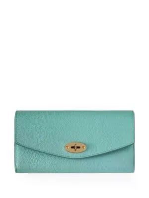 Mulberry Small Darley Grained Leather Wallet - Blue
