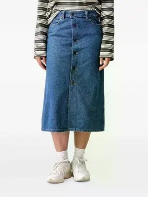 Dickies Button-front Denim Midi Skirt