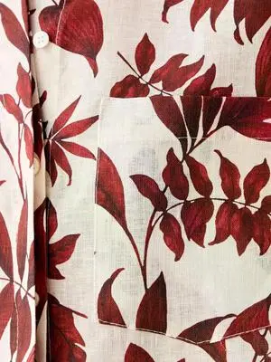VICOLO Leaf-print Short-sleeve Shirt