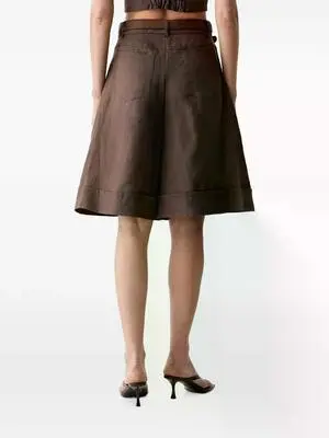 VICOLO Belted Turn-up Shorts
