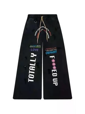 Astrum Tfu Text-print Wide-leg Track Pants