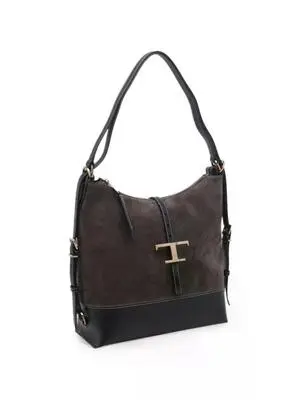 TOD'S Small T-timeless Leather Shoulder Bag - Brown