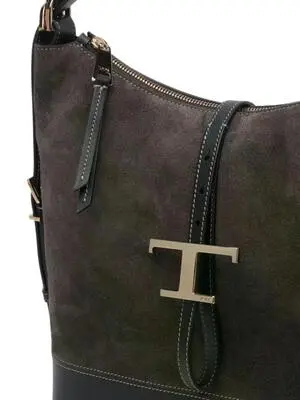 TOD'S Small T-timeless Leather Shoulder Bag - Brown