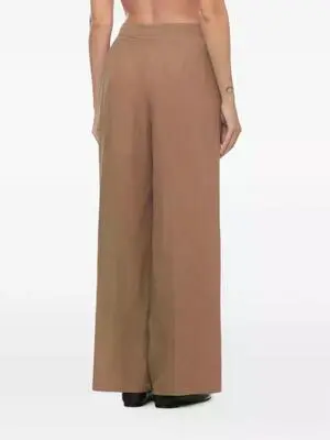 EMME Pressed-pleats Wide-leg Trousers
