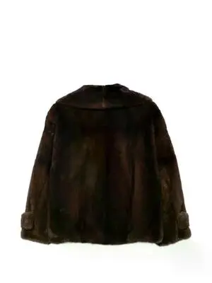 MANZONI 24 Button-fastening Fur Jacket - Brown