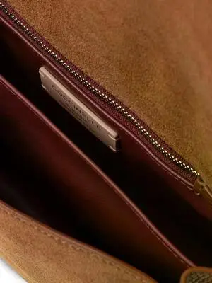 COCCINELLE Logo-embossed Suede Shoulder Bag