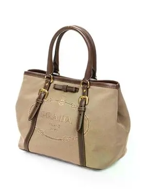 Prada Logo Jacquard Tote Bag