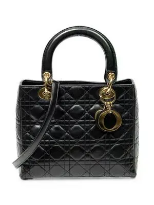 Dior Medium Lady Cannage Tote Bag - Black