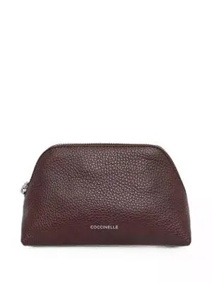 COCCINELLE Helga Leather Make-up Bag - Red