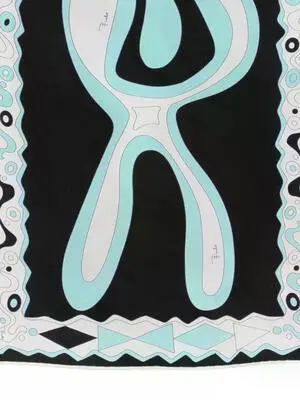 Emilio Pucci 2000s Abstract-print Scarf - Black