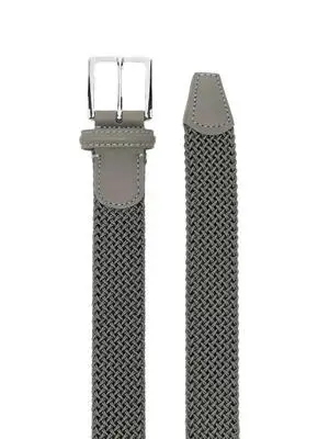 Kiton Braided Leather-trim Belt