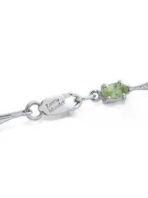 LAURA MUNDER Peridot And Diamond Necklace - Silver