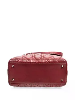 Dior Lady Cannage Tote Bag - Red