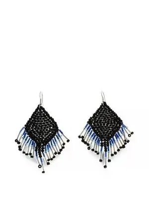 Dsquared2 Beaded Drop Earrings - Silver