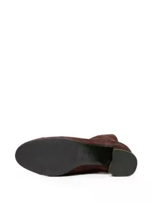 POCHE PARIS Suede Block-heel Ankle Boots