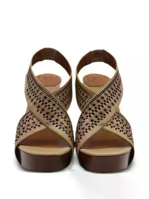Diane Von Furstenberg Zoe Crossover Platform Sandals