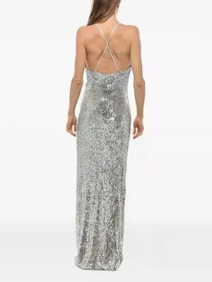 Balmain Sequin-embellished Slit Maxi Dress