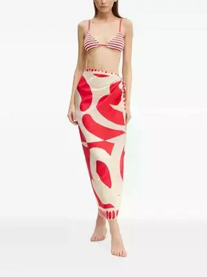 Bond Eye Abstract-print Tie-fastening Sarong