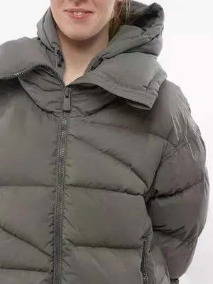 Bacon Quilted Hooded Down Coat