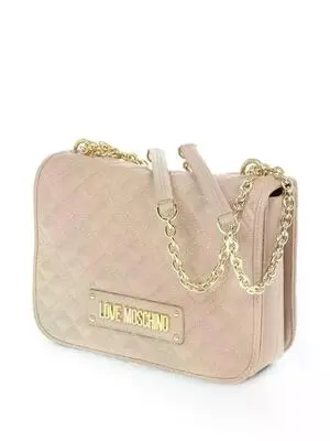 Moschino Quilted Logo-plaque Shoulder Bag