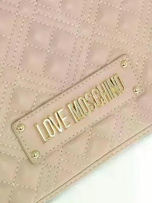 Moschino Quilted Logo-plaque Shoulder Bag