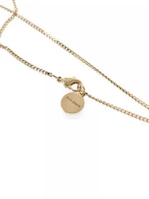 Palm Angels Peace Sign Embellished Pendant Necklace