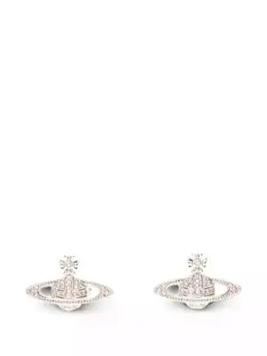 VIVIENNE WESTWOOD Bas Relief Rhinestone Earrings - Silver
