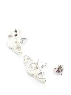 VIVIENNE WESTWOOD Bas Relief Rhinestone Earrings - Silver