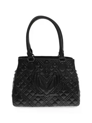 Moschino Logo-patch Tote Bag - Black