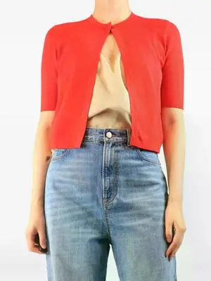 Akris Cropped Cardigan - Red