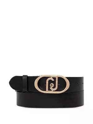 Liu Jo Logo-plaque Leather Belt - Black