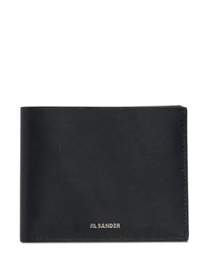 JIL SANDER Soft Calf Leather Bifold Wallet - Black