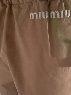Miu Miu Logo-embroidered Drawstring Trousers