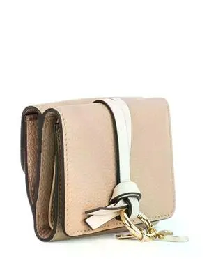 Chloé Small Alphabet Trifold Leather Wallet - Neutrals