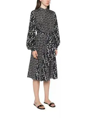 Karl Lagerfeld Logo-print Midi Dress - Black