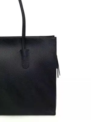 COCCINELLE Grained Leather Tote Bag With Embossed Logo