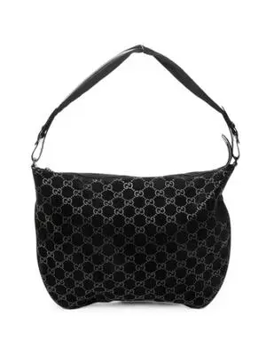 Gucci Gg Canvas Shoulder Bag - Black