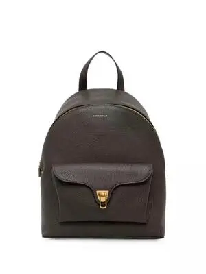 COCCINELLE Beat Generation Grained Leather Backpack - Brown