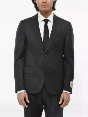 Corneliani District-check Virgin Wool Suit - Grey
