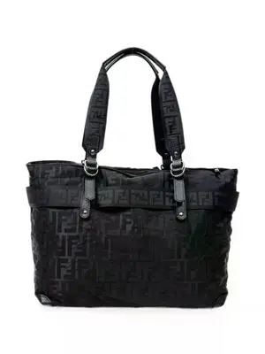 Fendi Zucca Belt Tote Bag - Black