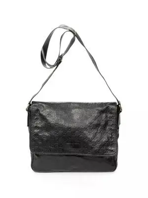 Gucci Large Guccissima Messenger Bag - Black