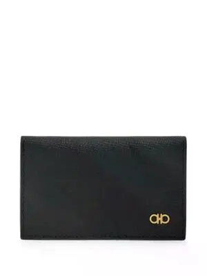 FERRAGAMO Micro Gancini Credit Card Holder - Black