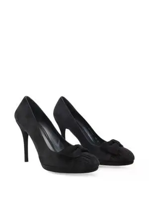 STUART WEITZMAN Bow-detail Suede Pumps